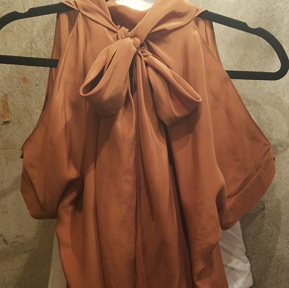 Moda International | Tops | Silk Copper Blouse | Poshmark